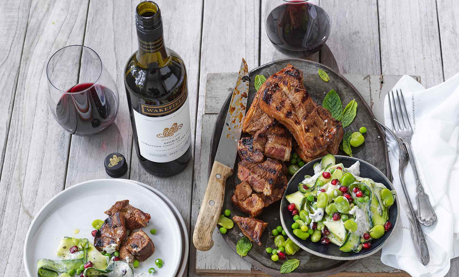 Lamb Rump with Pomegranate, Zucchini, and Mint | Wakefield Wines